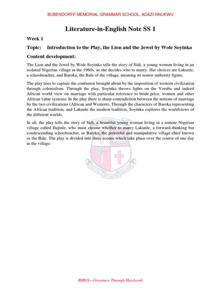 Literature-In - English Ss 1 | PDF | Art