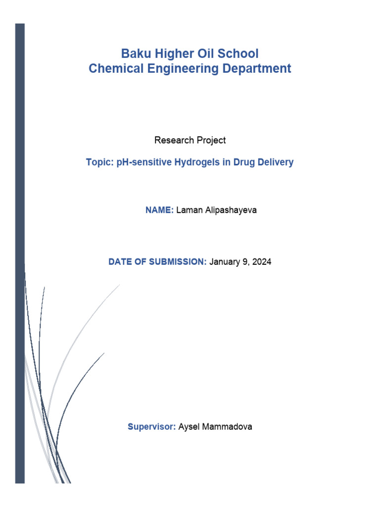 PH-sensitive Hdyrogels in Drug Delivery Final-2 | PDF | Gel | Polymers
