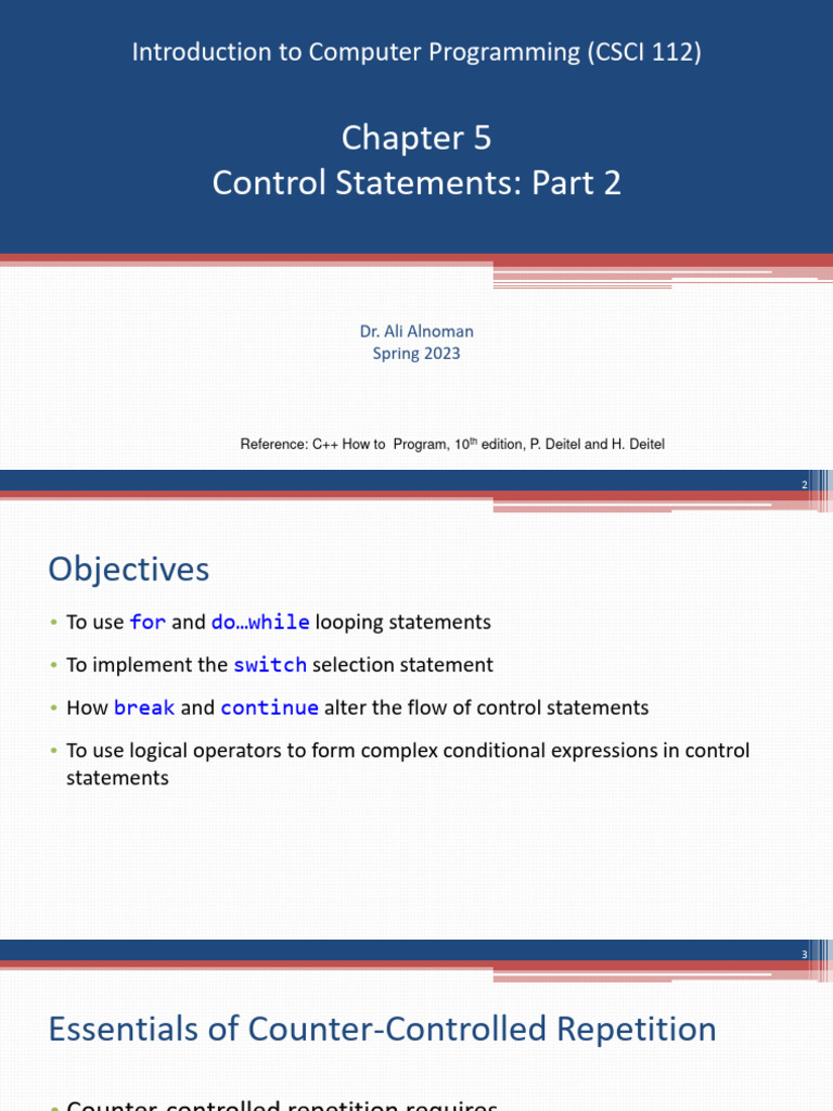 Chapter 5 | PDF | Integer (Computer Science) | Control Flow
