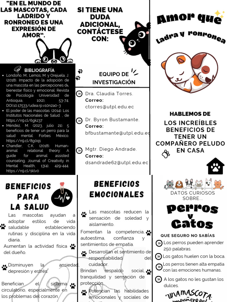 Triptico_Beneficios de Tener Una Mascota | Descargar gratis PDF ...