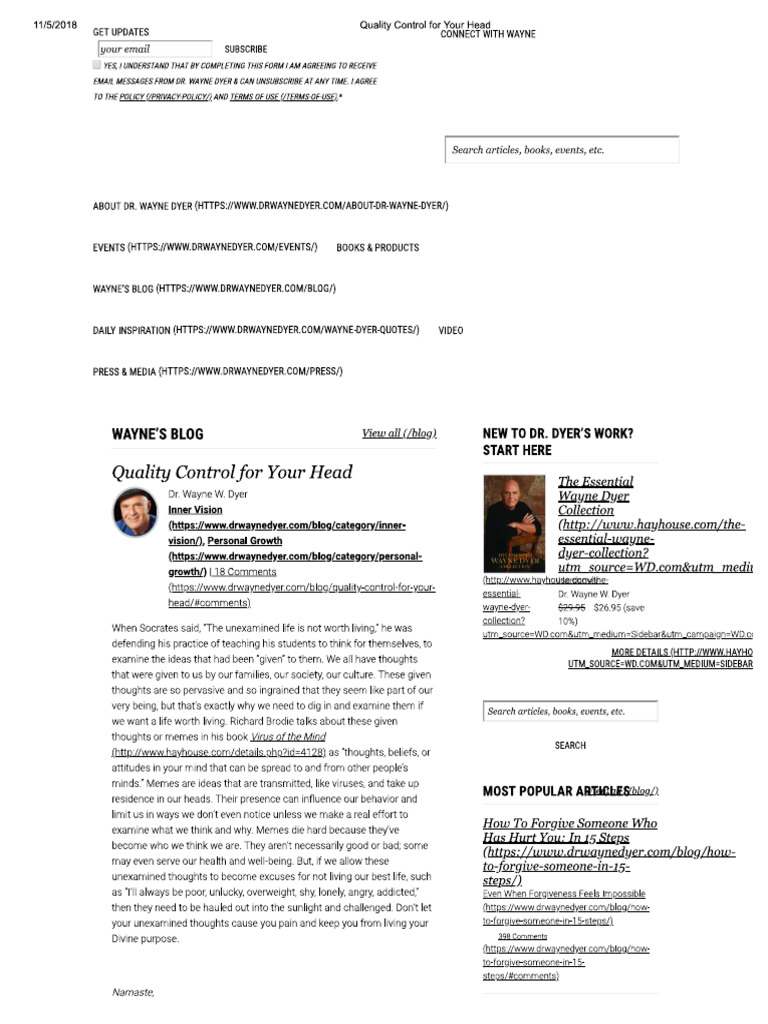Quality Control For Your Head | PDF