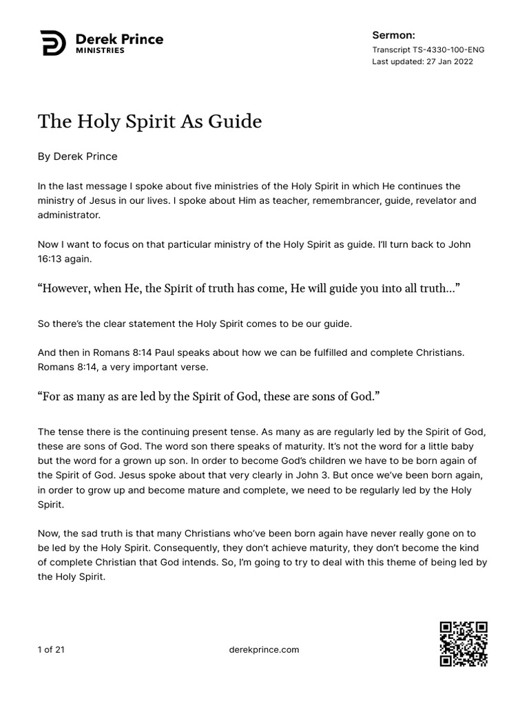 TS-4330-100-EnG The Holy Spirit As Guide | PDF | Grace In Christianity ...