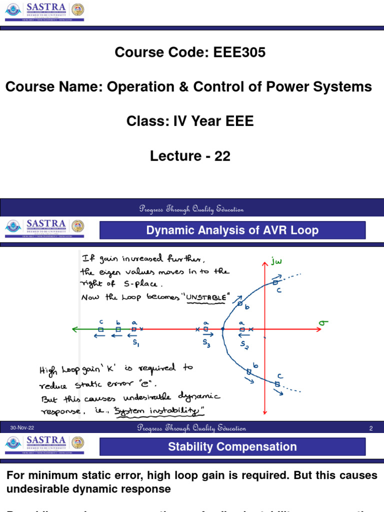 UNIT III - OPCON - LECTURE 22 - Stability Compensation | PDF | Feedback | Electrical Circuits