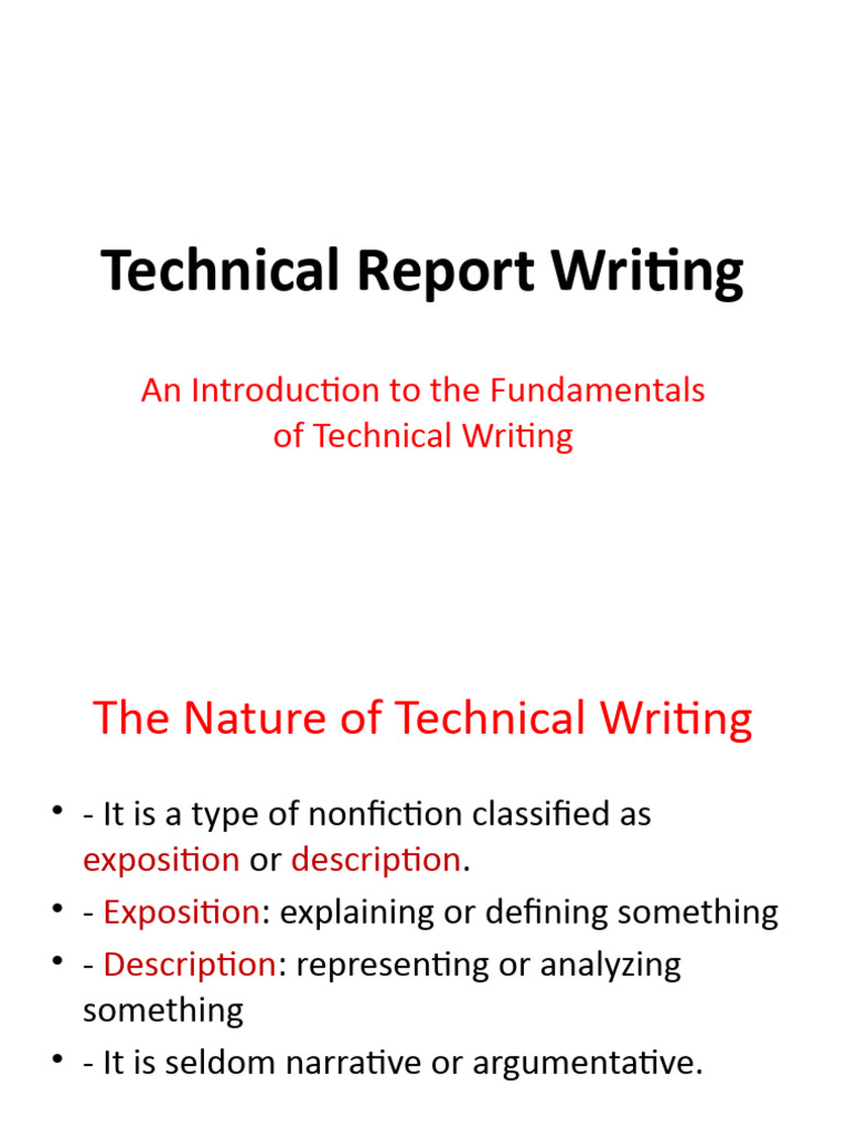 Technical Report Writing | PDF | Sentence (Linguistics) | English Language