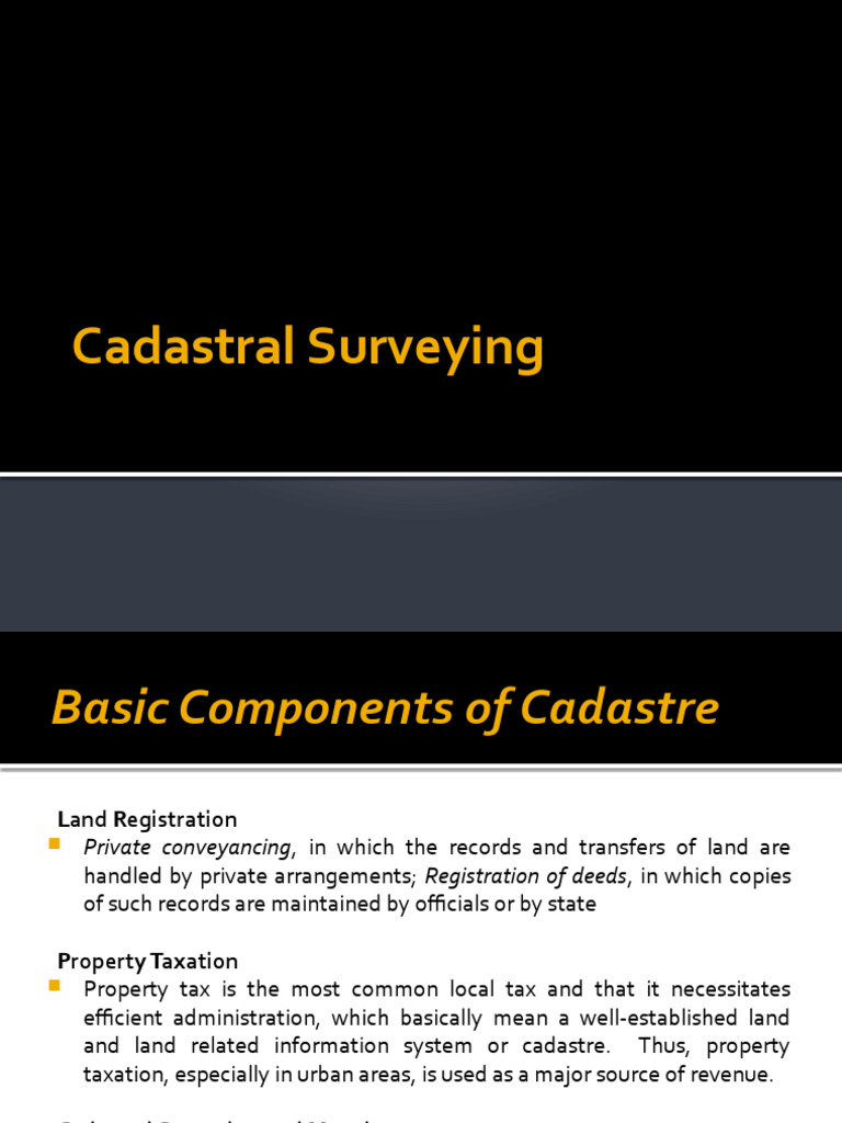Understanding Cadastral Surveying | PDF | Surveying | Land Lot