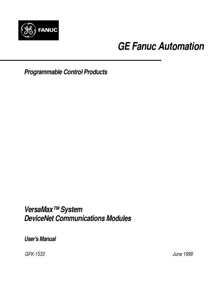 GFK1533-VersaMax DeviceNet Communication Modules | PDF | Cable ...