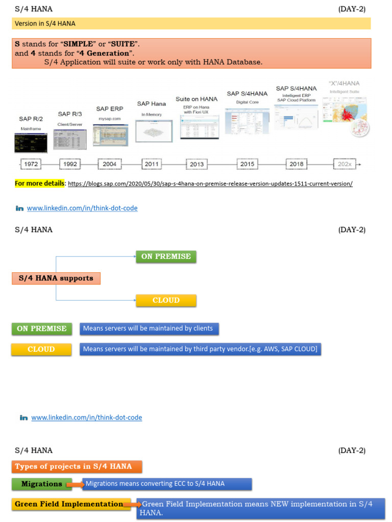 SAP Version Types of Projects in S 4 HANA 1721322033 | PDF