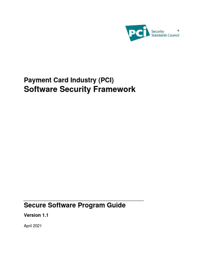PCI Secure Software Program Guide v1 - 1 | PDF | Payment Card Industry Data Security Standard ...