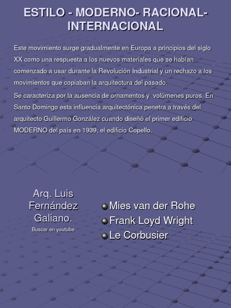 3.1 ARQUITECTURA MODERNA 1930-1962-IMAGENES - Compressed | PDF | Diseño | Diseño arquitectonico