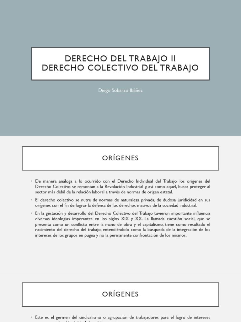 Orígenes y Características del Derecho Colectivo | PDF | Derecho ...