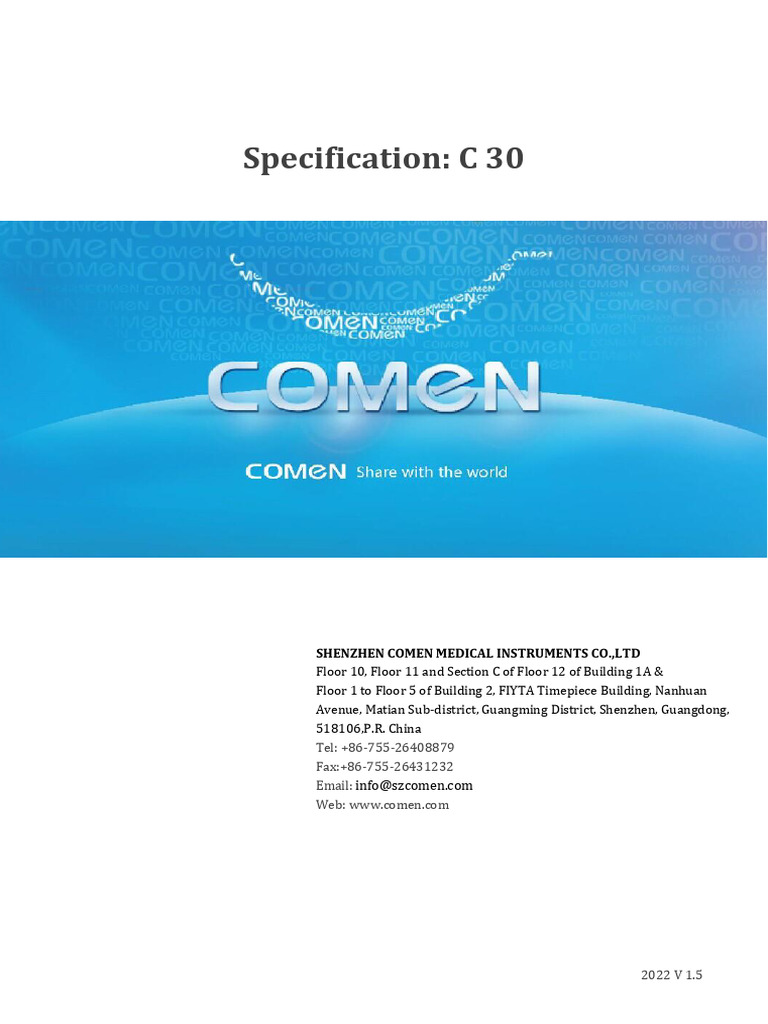 C30 Specifications V1.5 20221214 (B00) | PDF | Electronics | Electrical ...