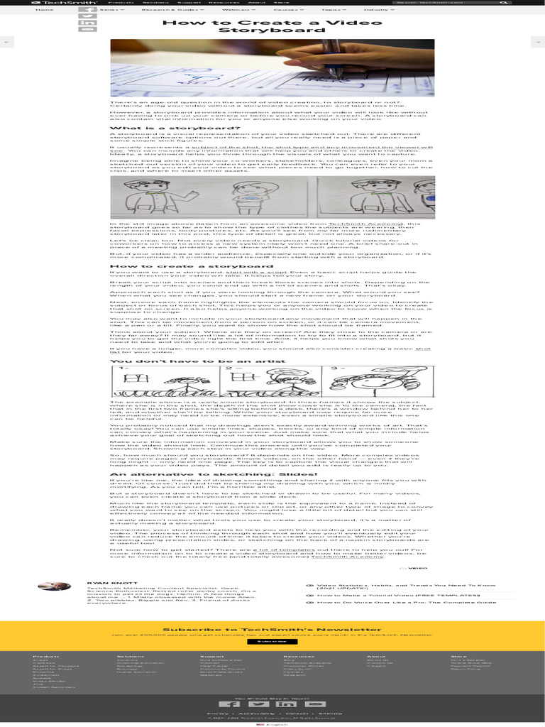How To Create A Video Storyboard - TechSmith Tutorials | PDF | Video ...