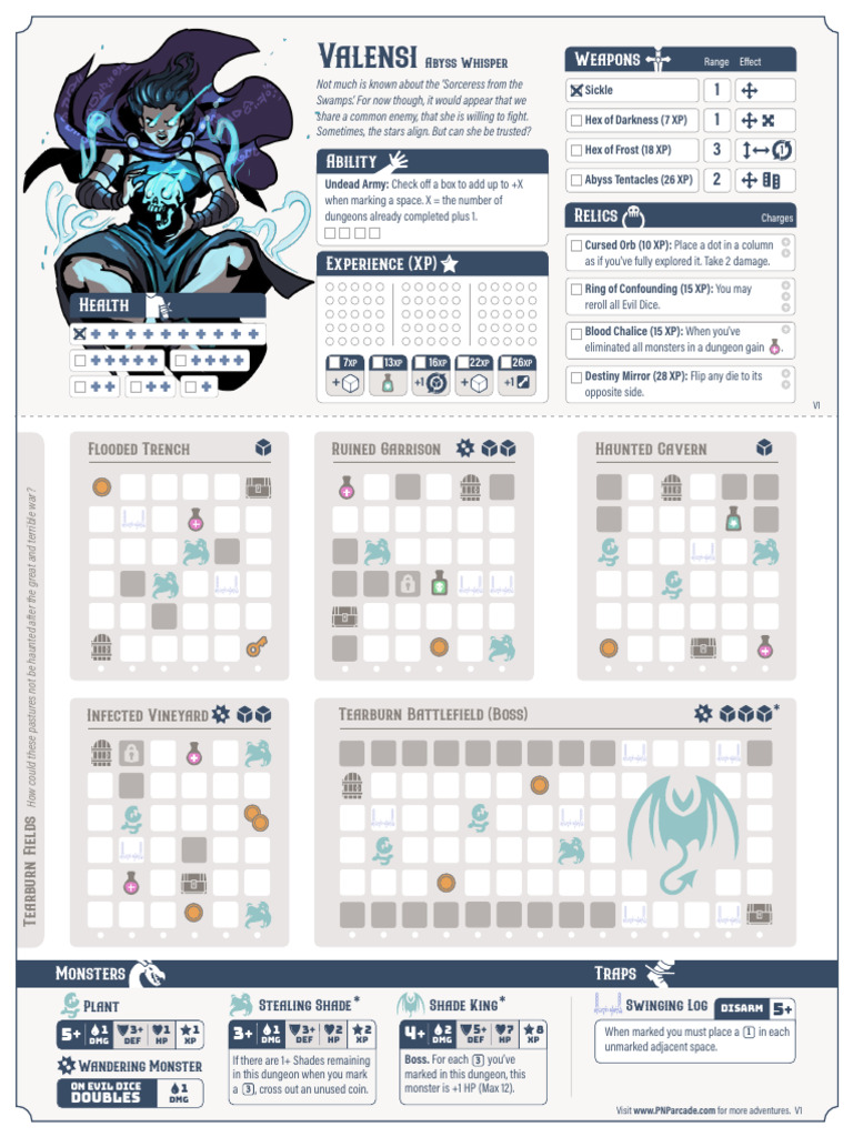 Dungeon Pages - YLA WK 13 Valensi - Abyss Whisper (Tearburn Fields ...