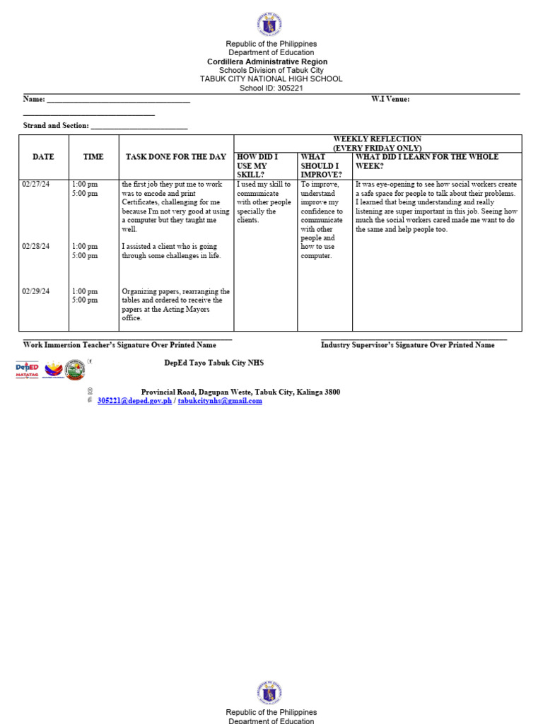 Daily Weekly Task Template 1 | PDF | Cognitive Science | Behavior Modification
