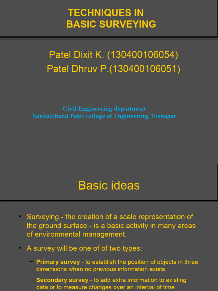 Techniques in Basic Surveying | PDF | Surveying | Triangle