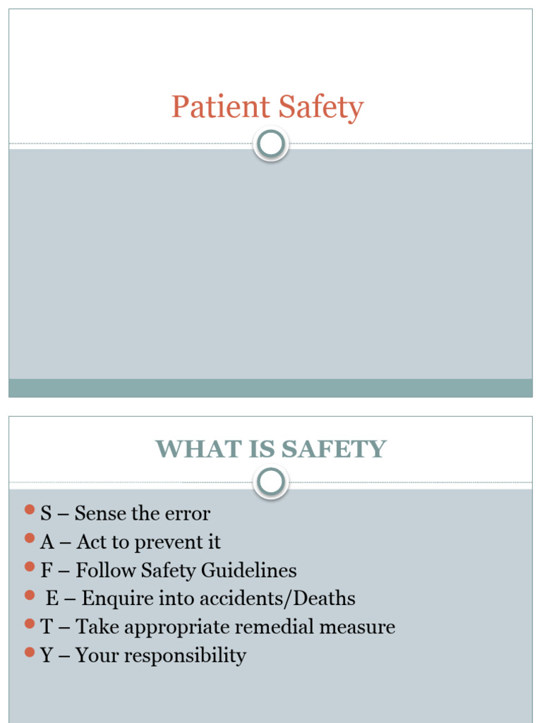 Patient Safety | PDF | Patient Safety | Patient