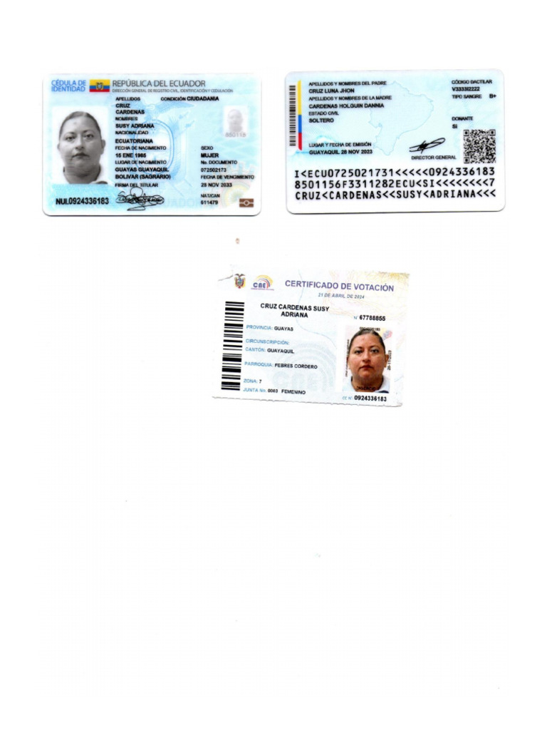 Cedula Susy Cruz | PDF