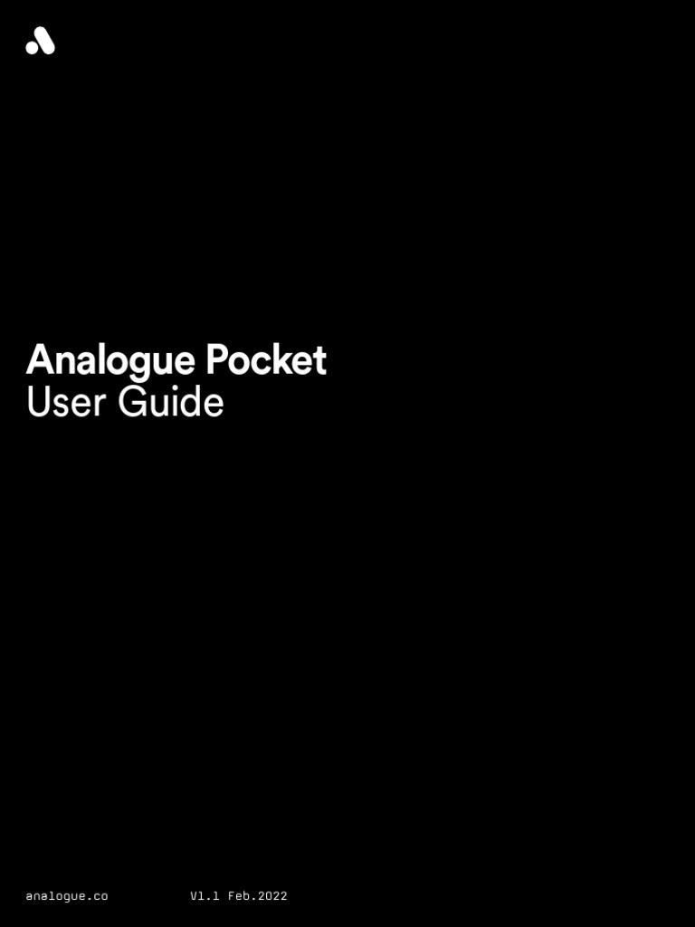 Analogue Pocket: User Guide | PDF | Display Resolution | Usb