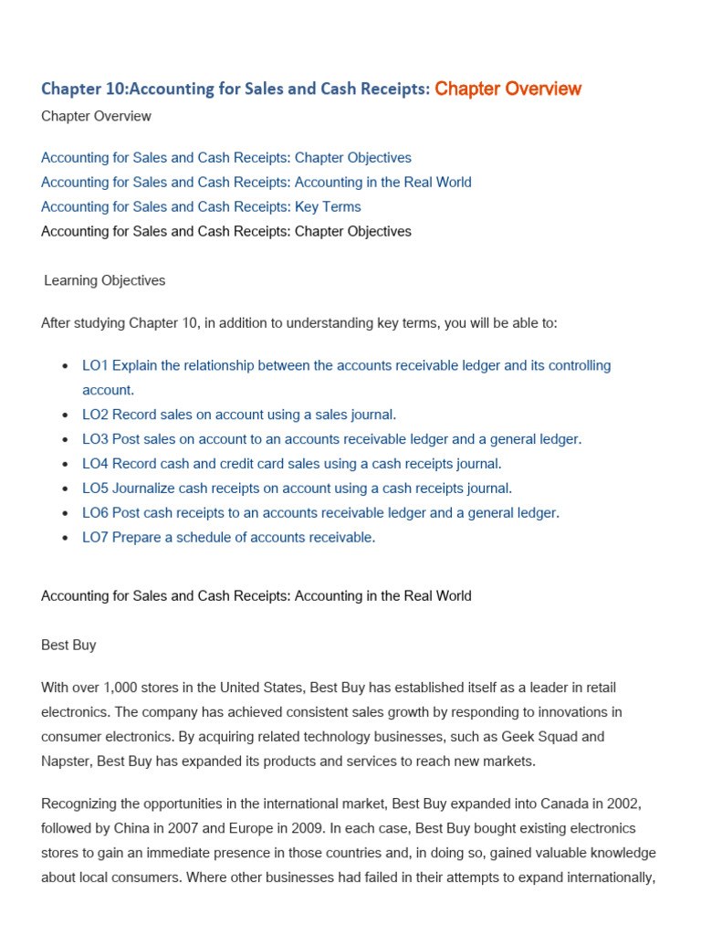 Sales & Cash Receipts Accounting | PDF | Debits And Credits | Receipt