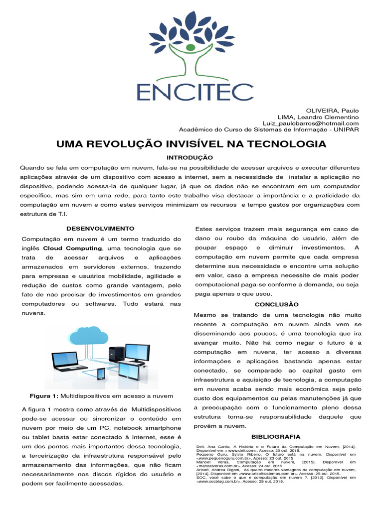 Vantagens da Computação em Nuvem | PDF | Computação em nuvem | Informática