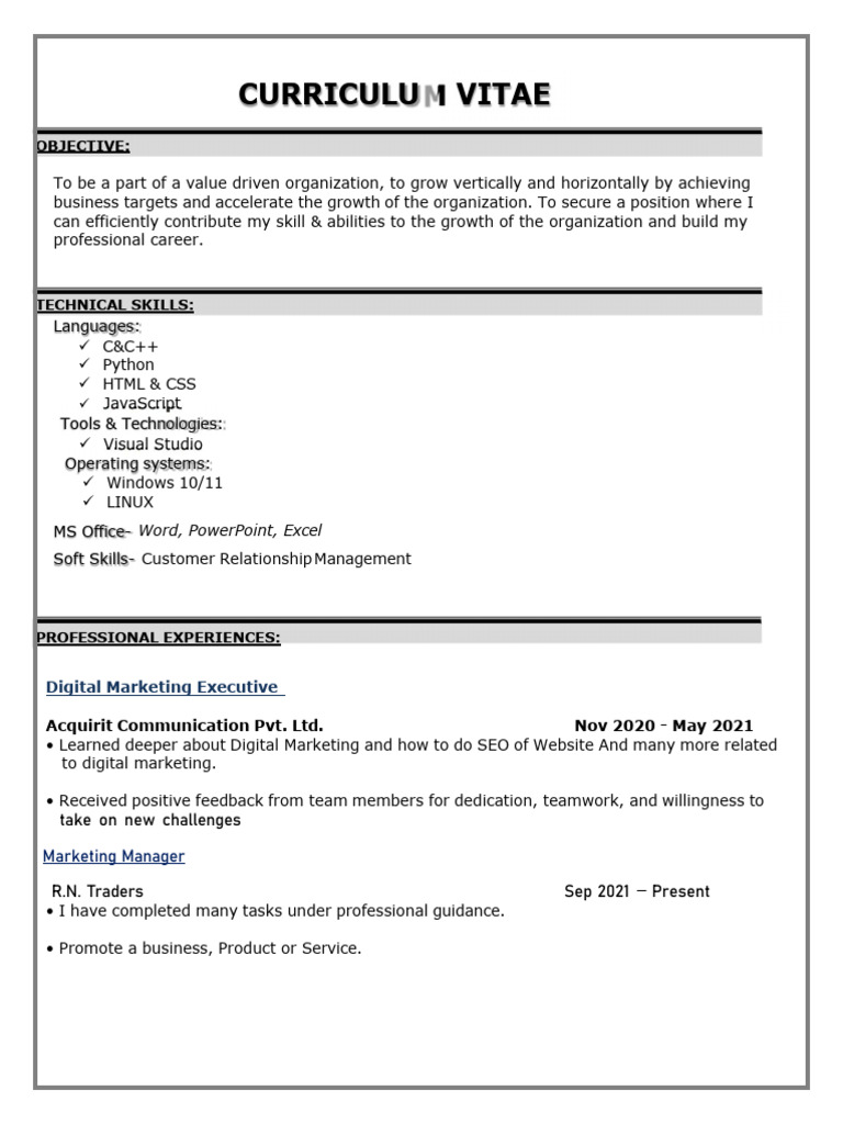 Curriculum Vitae | PDF | Human Communication