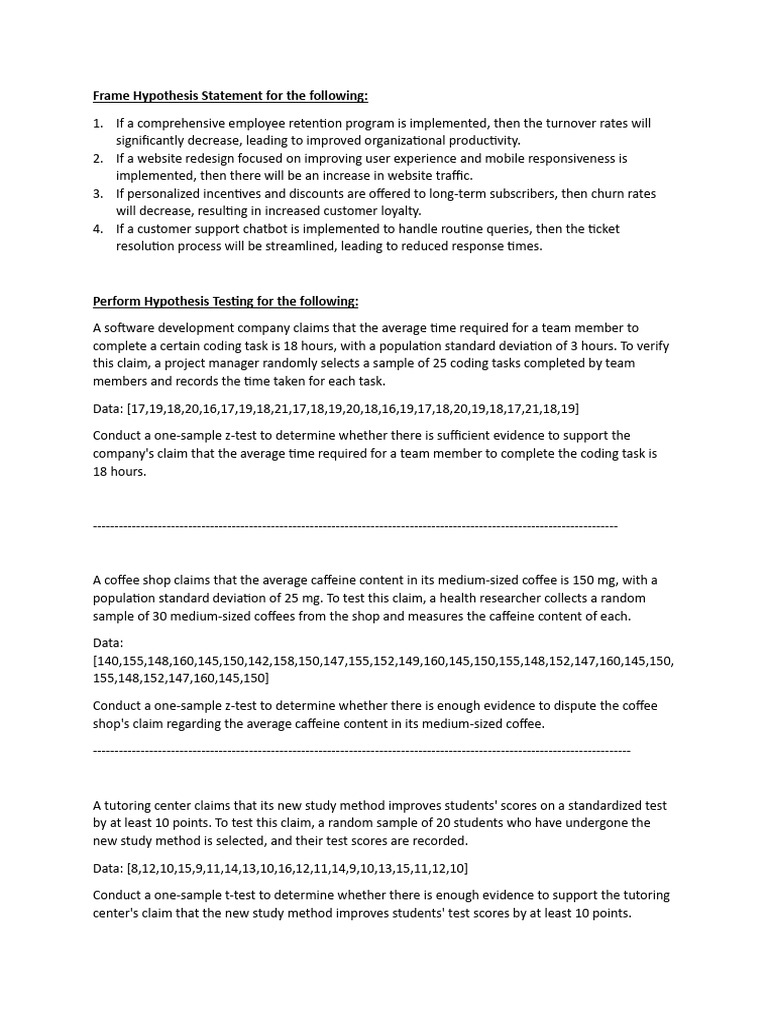 Hypothesis Assignment | PDF | Student's T Test | Fuel Economy In ...