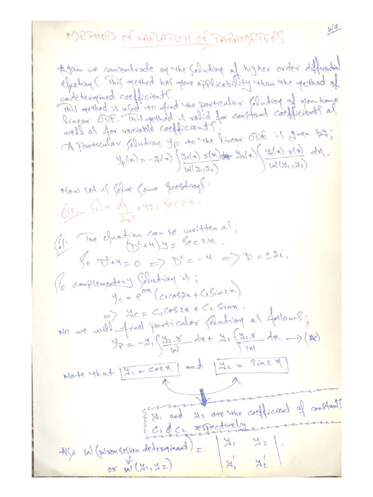 Higher Order Differential Equations 4-L10 | PDF