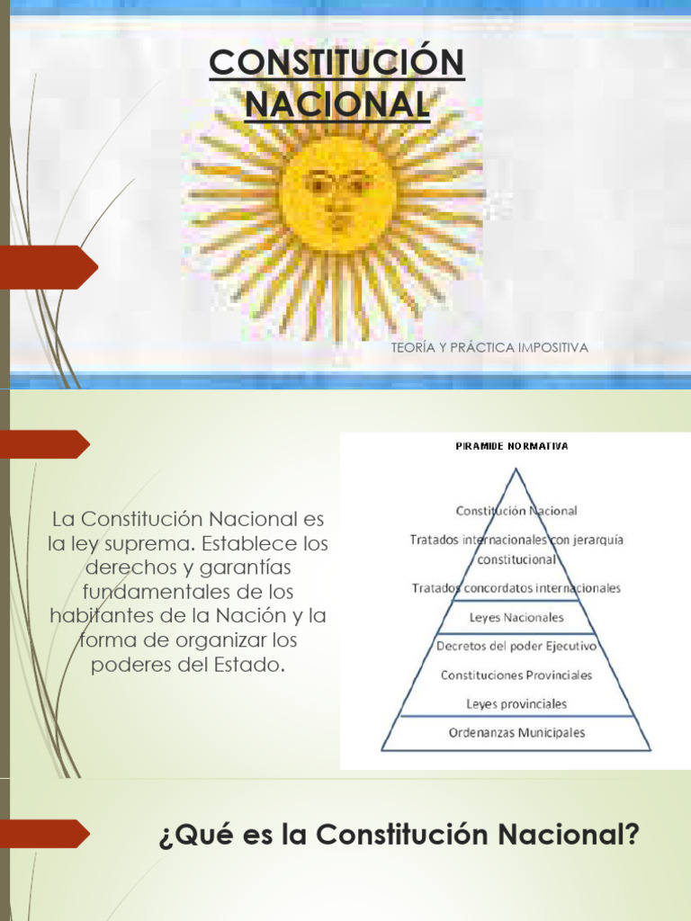 Constitución Nacional: Derechos y Estructura | PDF | Constitución ...