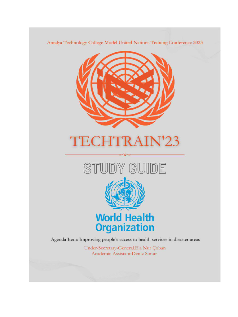 TECHMUN'23 Training Conference WHO GUIDE - Google Dokümanlar | PDF