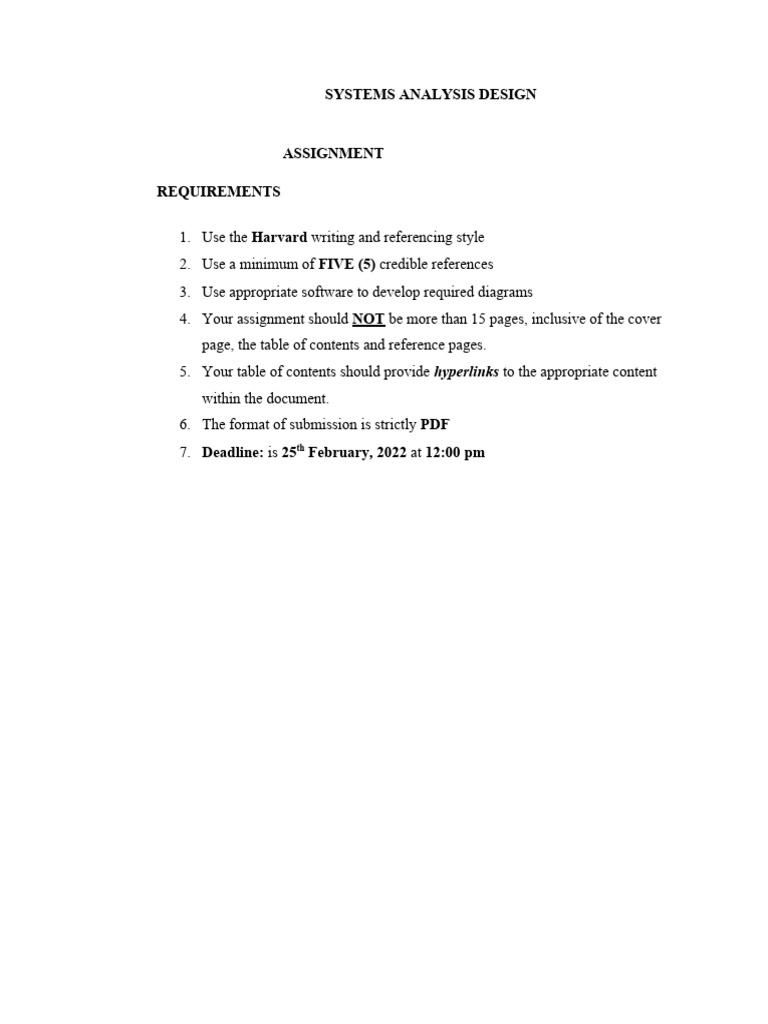 System Analysis and Design Assignment 1 | PDF | Software Engineering | Computing