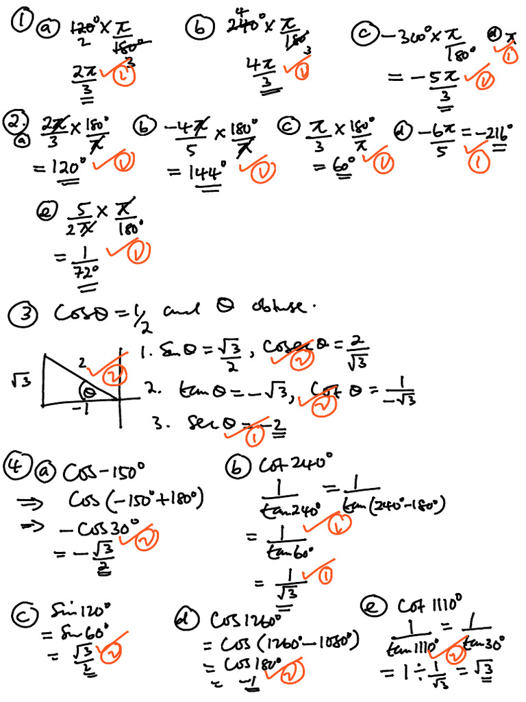 Mathematics Test 2 - Marking Key | PDF