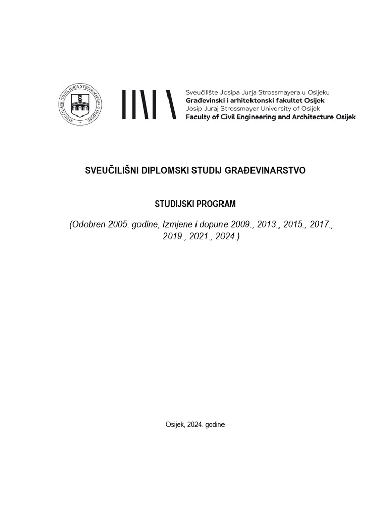 Studijski Program 2024 | PDF