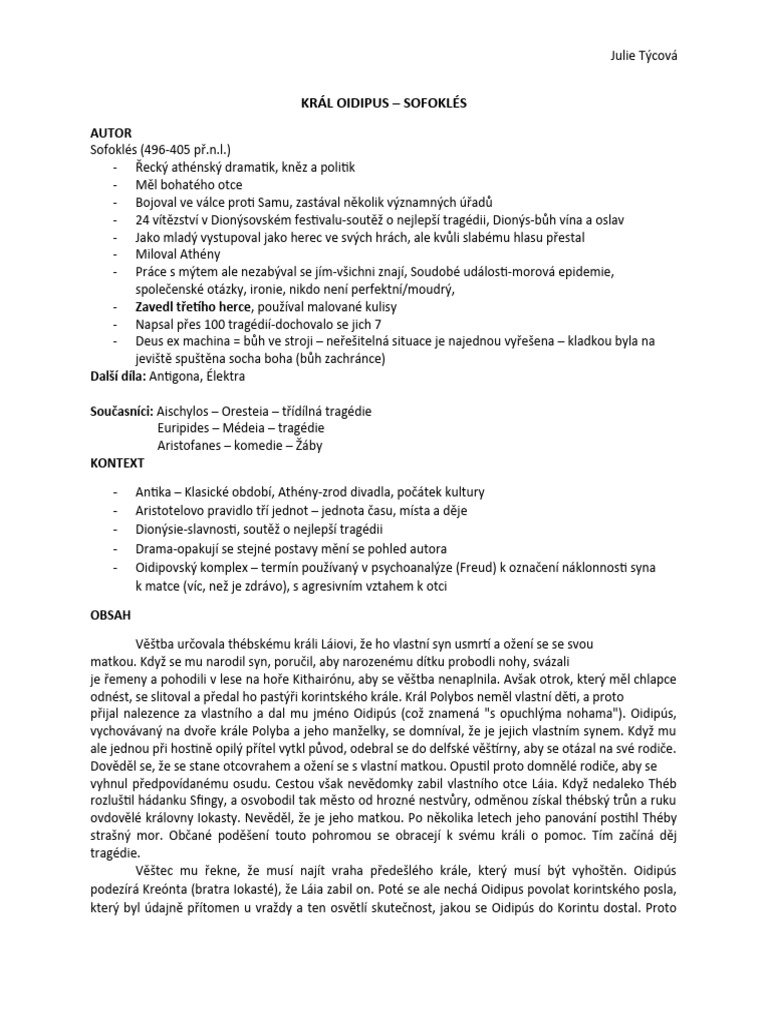 1 - Král Oidipus | PDF