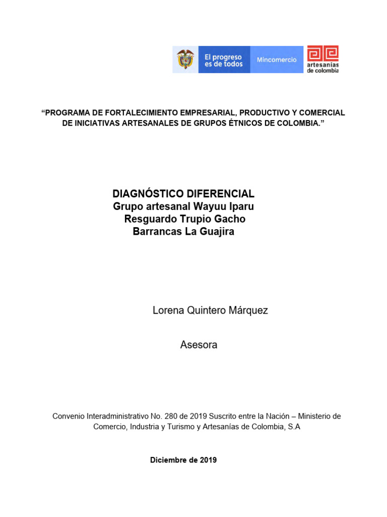 Fortalecimiento Artesanal Wayuu Iparu | PDF | Marketing | Colombia
