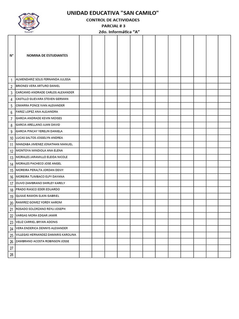 Formatos para Control de Actividades | PDF