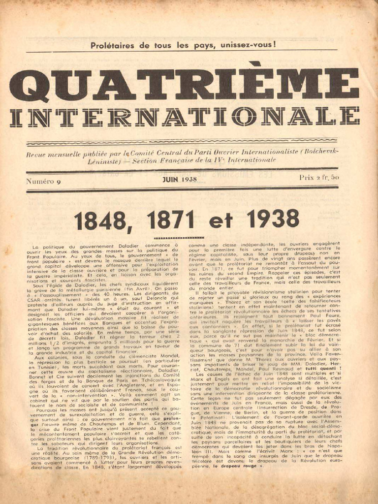 Quatrieme Int n9 1938 | PDF