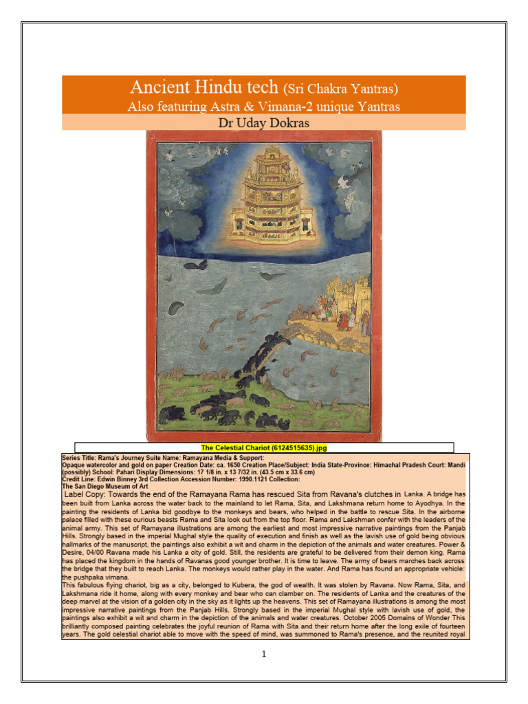 Ancient Hindu Tech Sri Chakra Yantras | Download Free PDF | Hindu ...