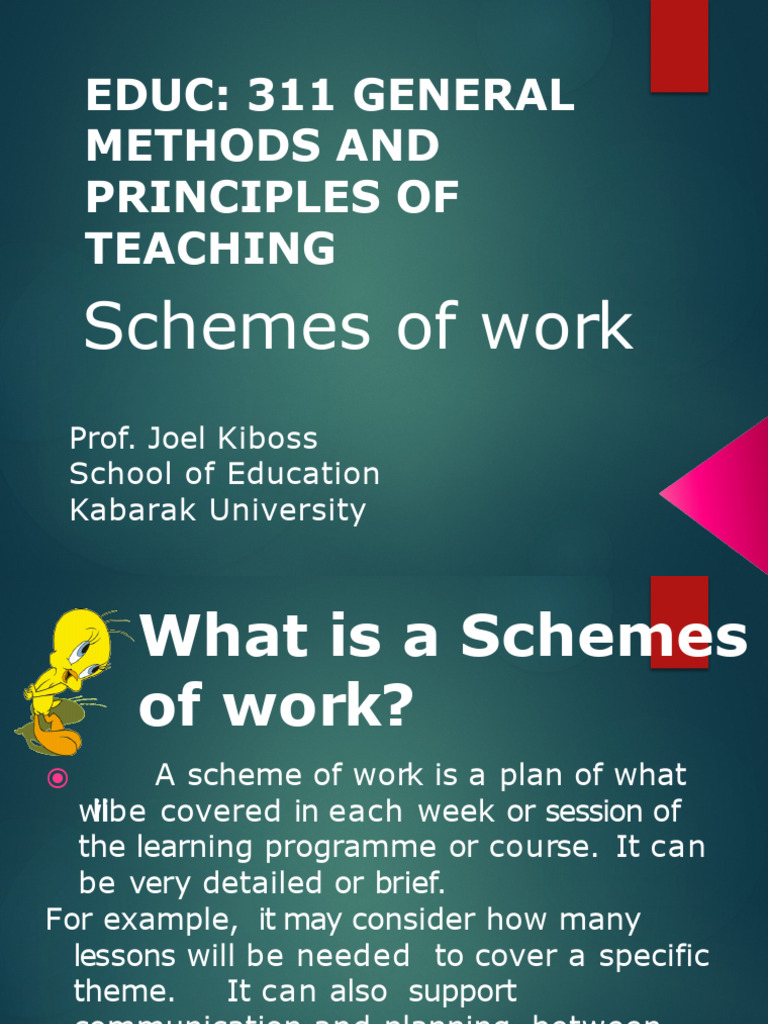 Educ 311 Schemes of Work | PDF | Lesson Plan | Teachers
