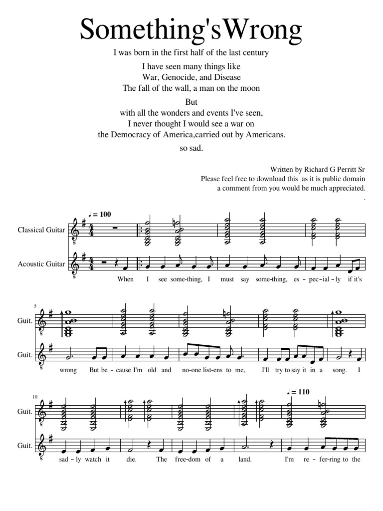 Somethings Wrong | PDF