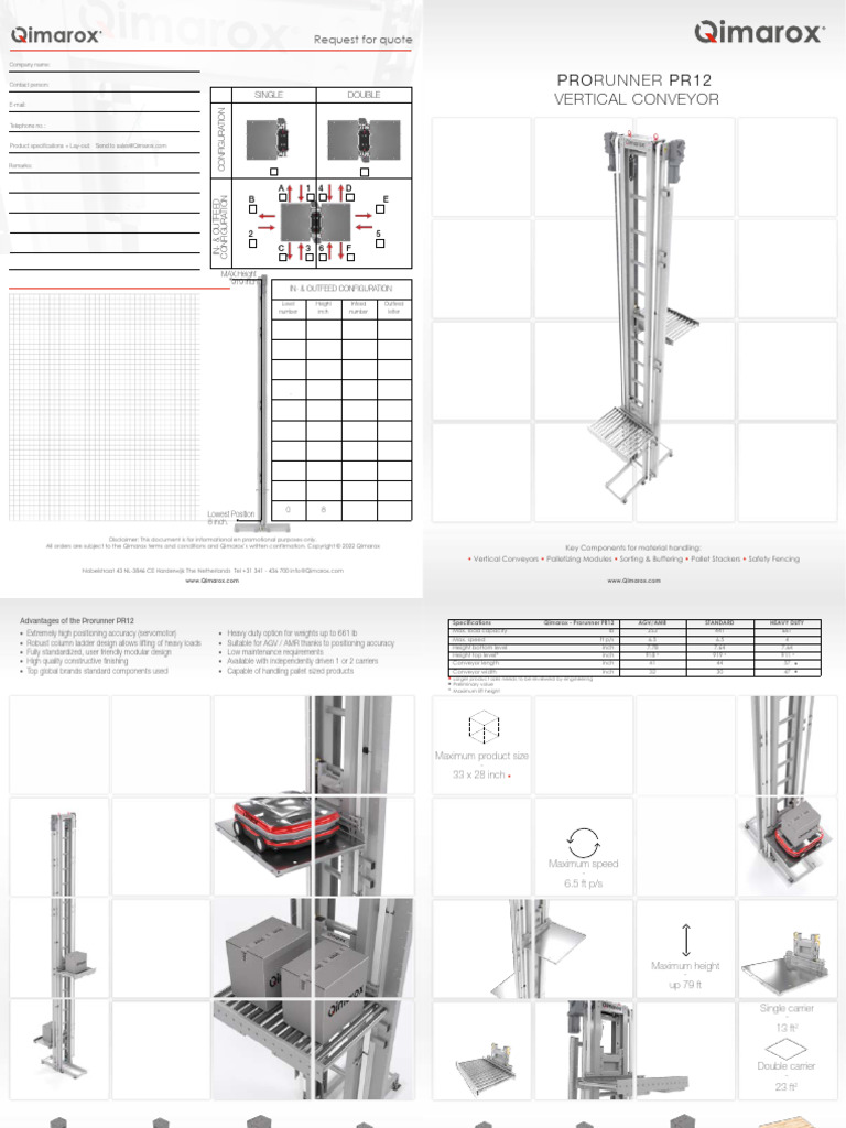 Brochure Prorunner PR12 US | PDF | Pallet | Manufactured Goods