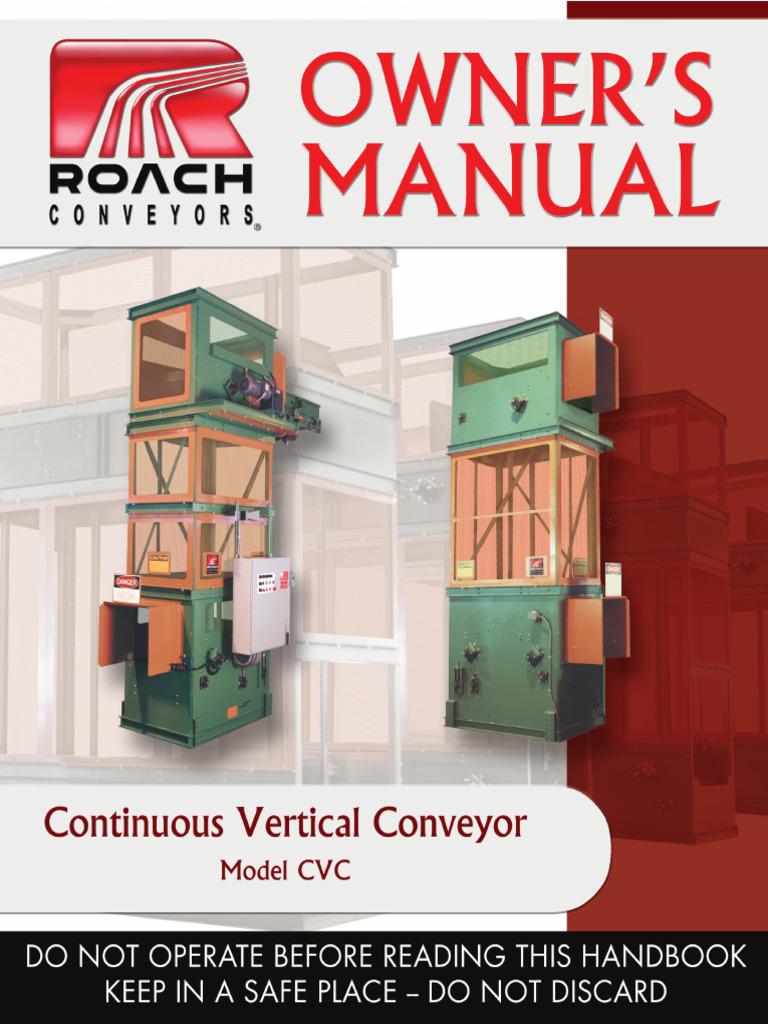 Roach Conveyor Model CVC Product Manual | PDF | Belt (Mechanical ...