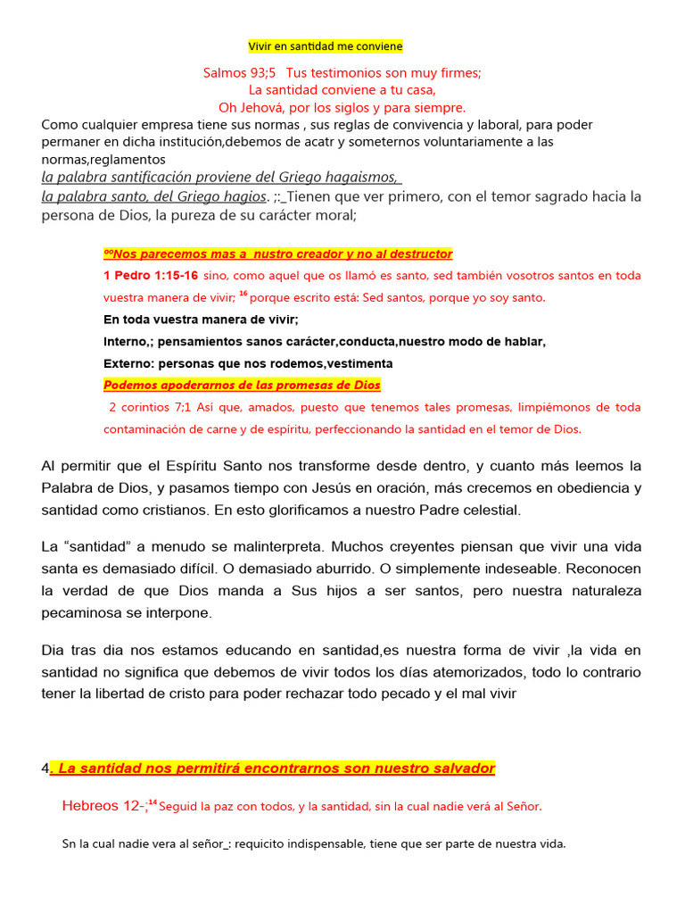 Vivir en Santidad Me Conviene | PDF | Santo | Dios