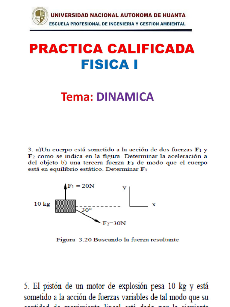 Practica Calificada de Dinamica Ulti | PDF