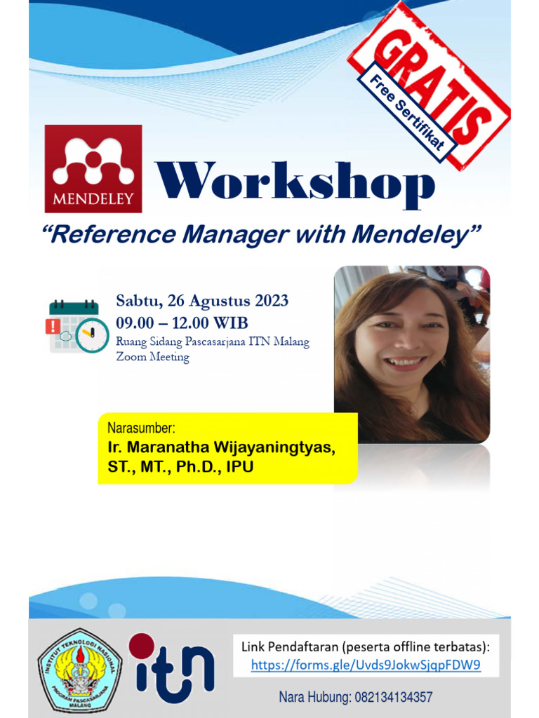 Pamflet - Workshop Mendeley | PDF
