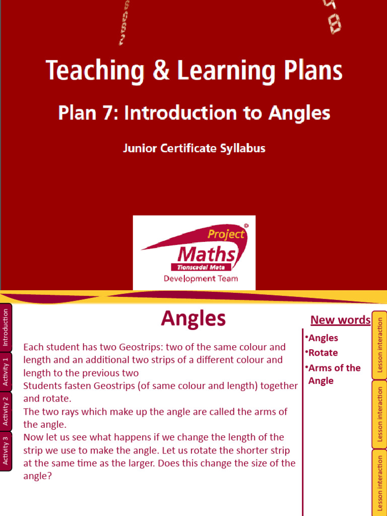 Introduction To Angles | PDF | Angle | Perpendicular
