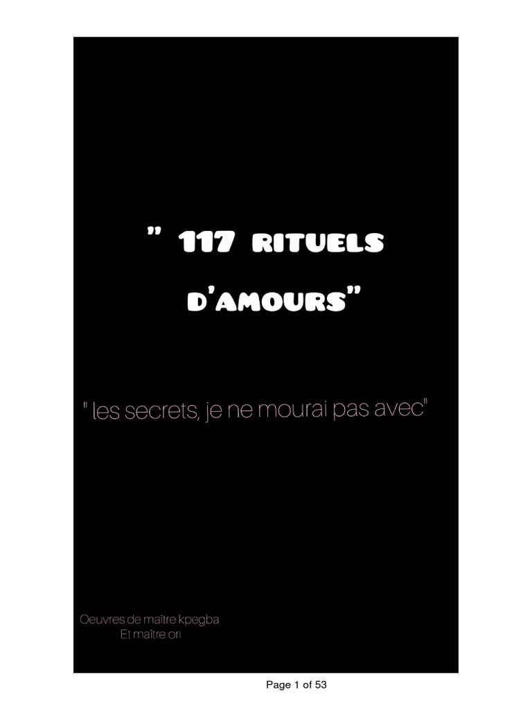 117 Rituels D'amour | PDF