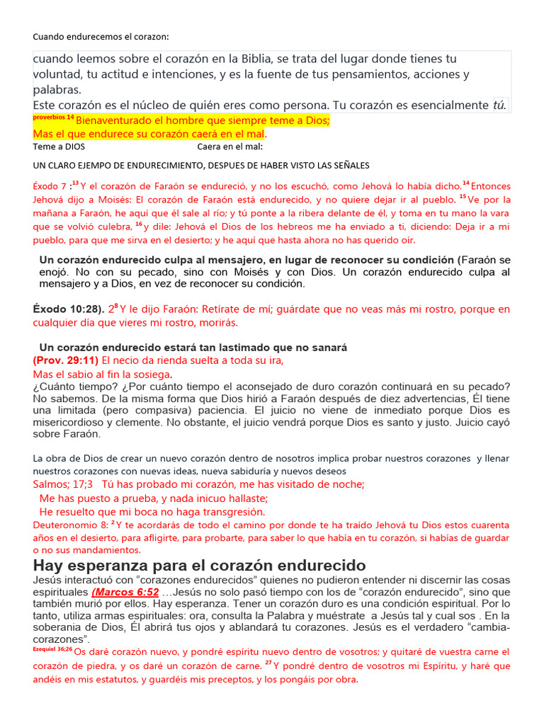Cuando Endurecemos El Corazon | PDF | Dios | Moisés