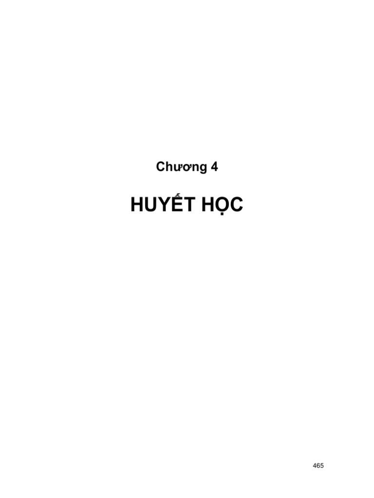 Chuong 4 - Huyet Hoc | PDF