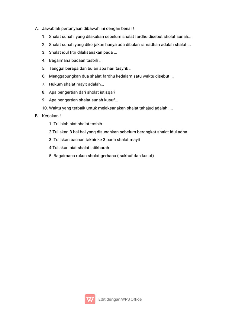 Soal Imtihan Semester 2 | PDF