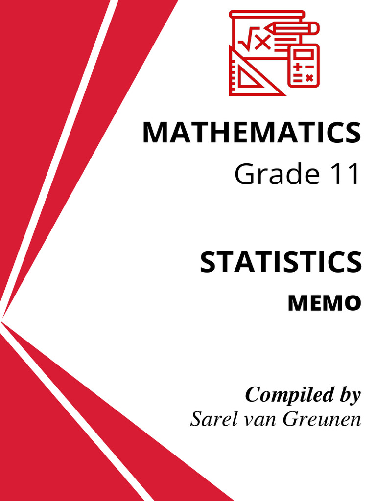 Gr11 Maths Statistics MEMO | PDF | Statistics | Statistical Analysis